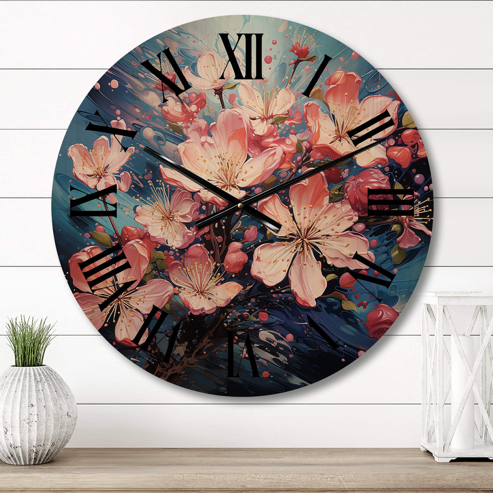 East Urban Home Apple Blossom Expressionist Burst I - Floral Oversized ...