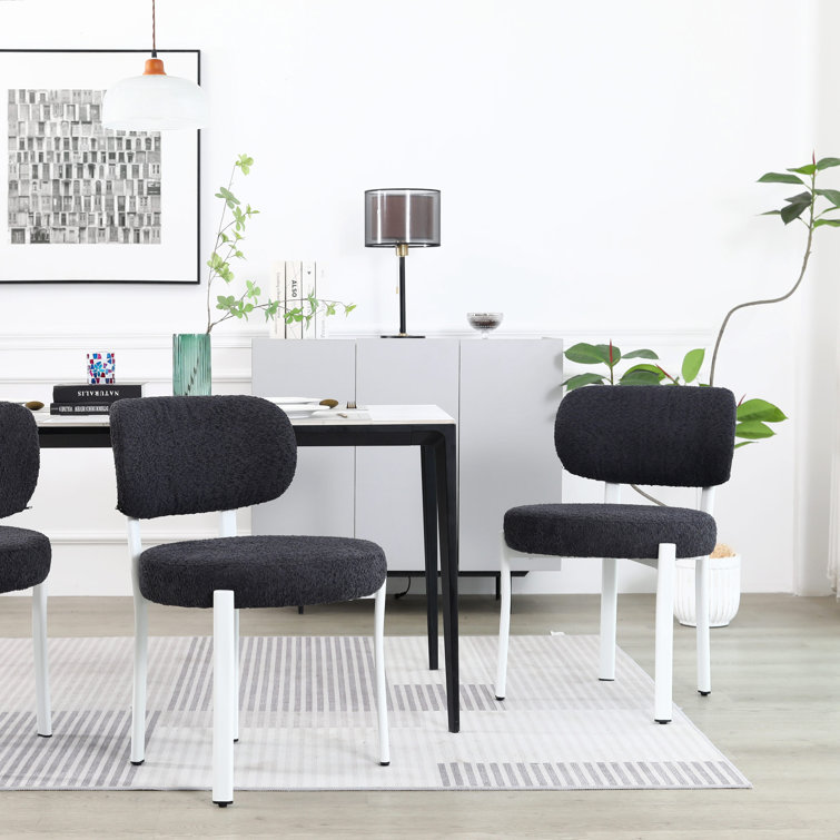 Everly Quinn Sydia Polyurethane Upholstered Back Side Chair & Reviews ...