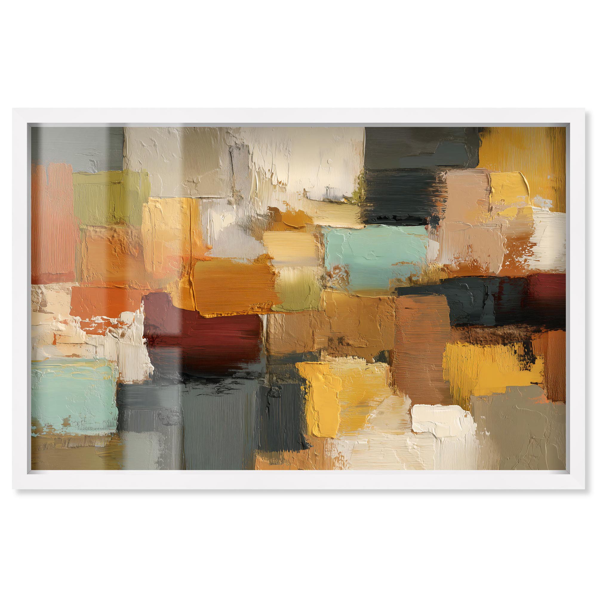 House of Hampton® Urban Patchwork I Shadowbox Print Abstract Wall Art ...