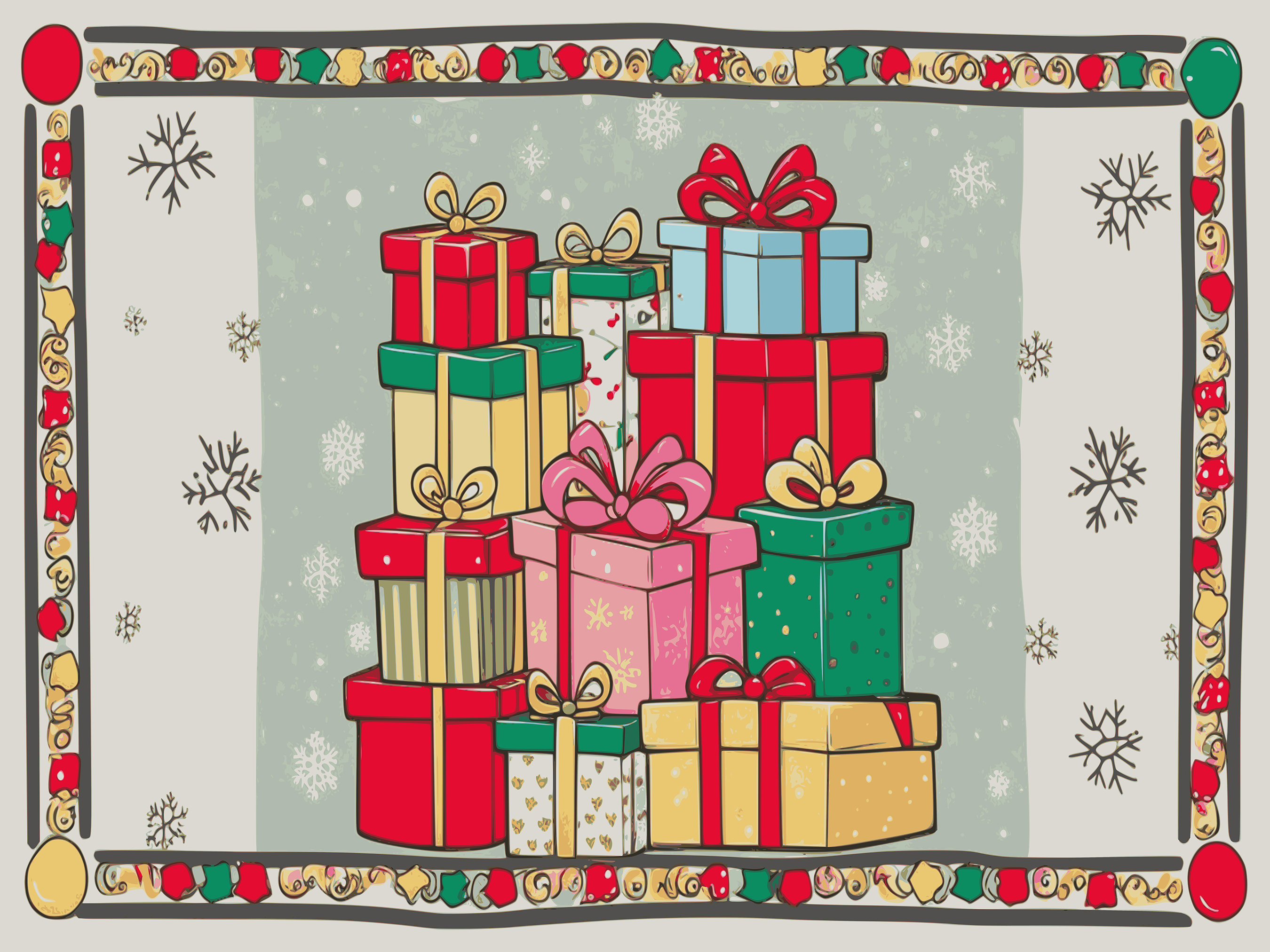 The Holiday Aisle® Christmas Winter Holiday Rug | Wayfair