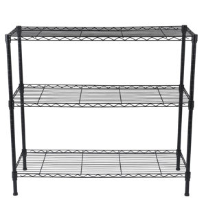 Rebrilliant 3-Tier Heavy Duty Adjustable Shelving Unit Black & Reviews ...