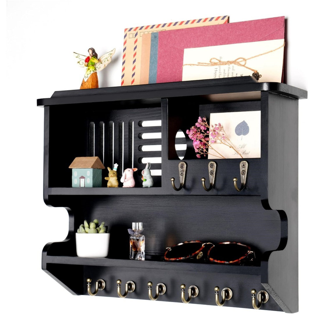Latitude Run® Key Holder For Wall, Mail Organizer Wall Mount With 9 Key ...