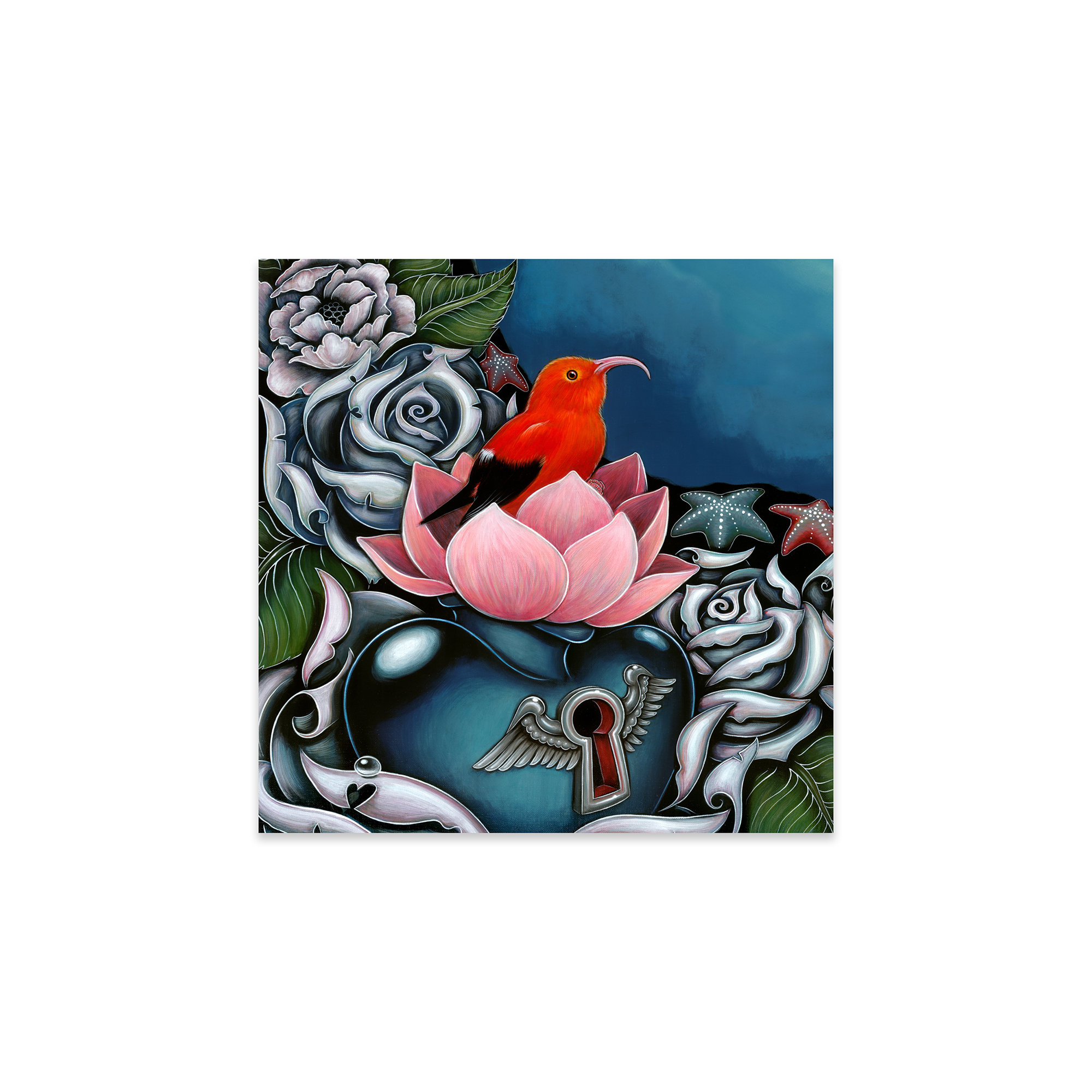 Alcott Hill Detail Of Hawaiian Honeycreeper, Monk Print On Acrylic ...