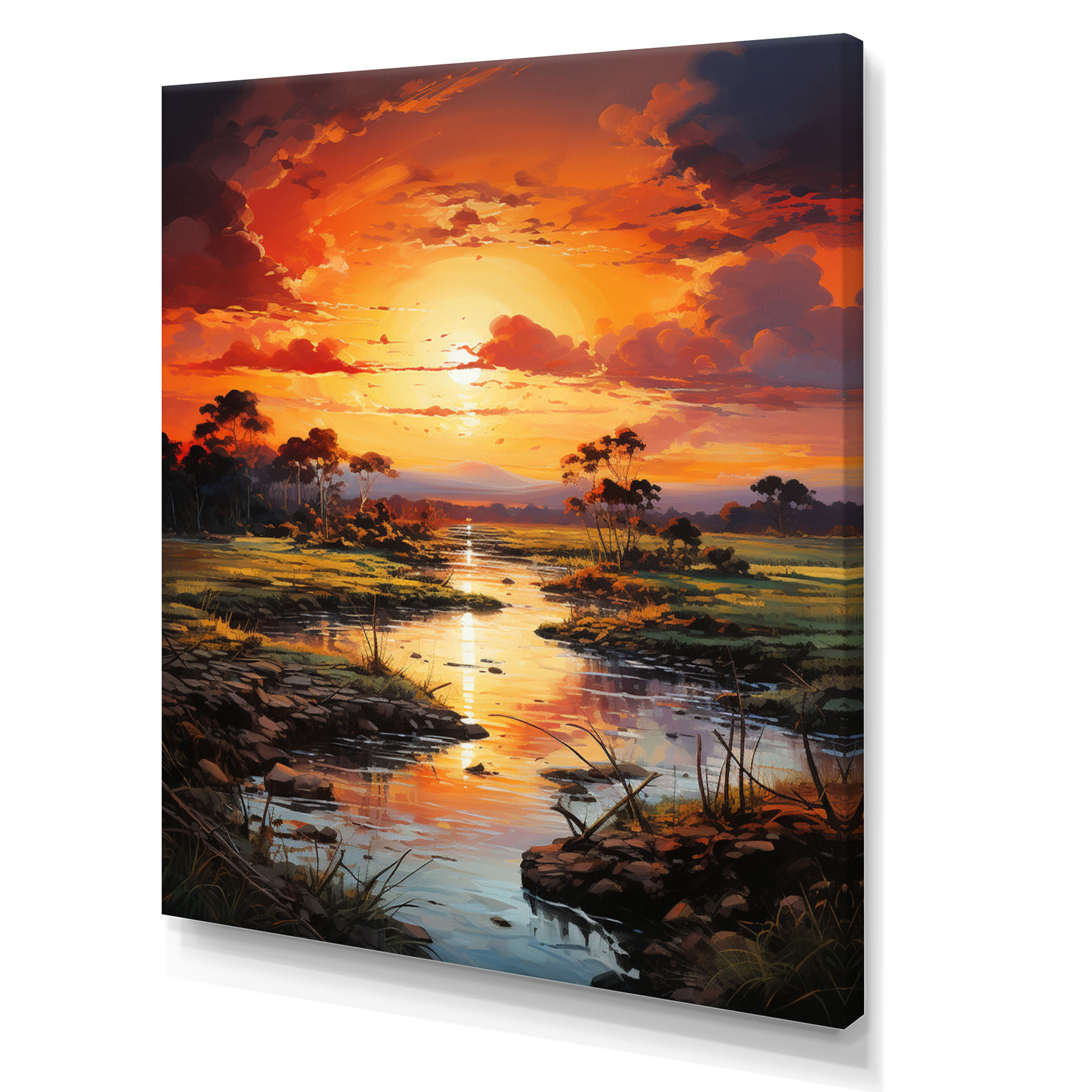 Bay Isle Home™ Vietnam River Delta Sunset III On Canvas Print | Wayfair