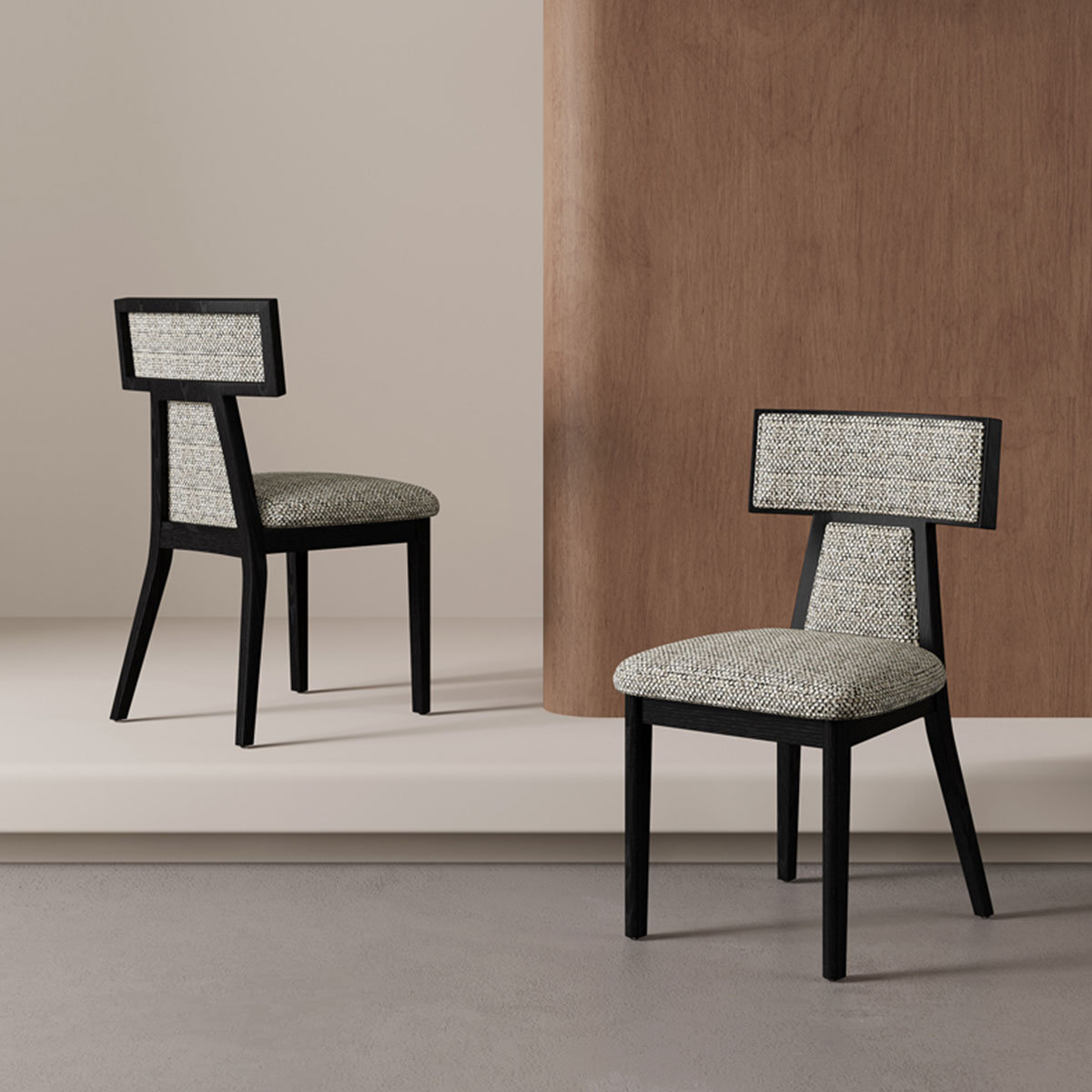 Decordreamss 18.90" Solid back side Chair(Set of 2) | Wayfair