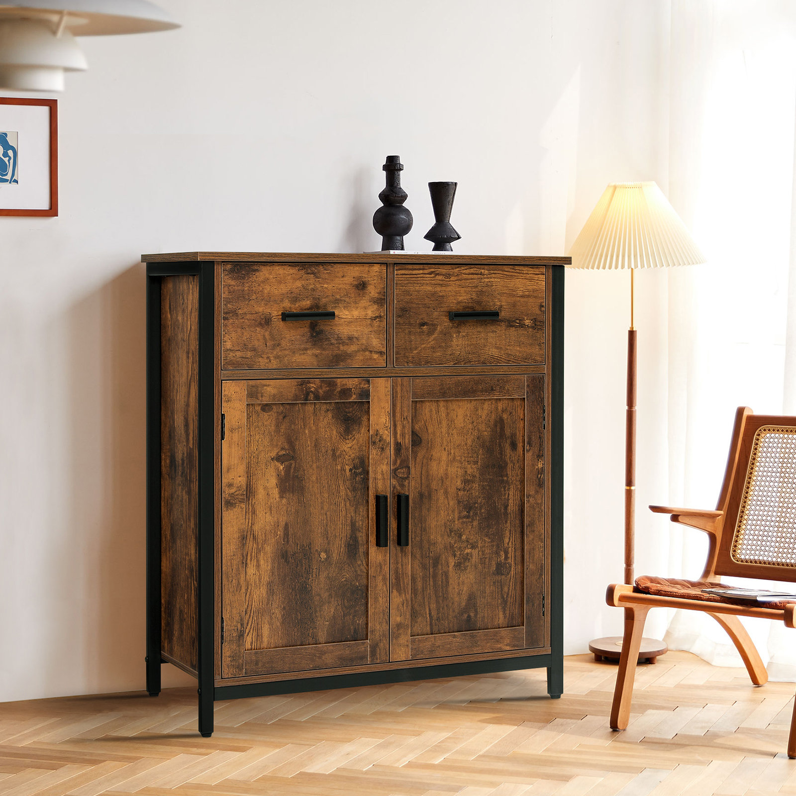 Millwood Pines Industrial Storage Cabinet, Floor Standing Cabinet With ...