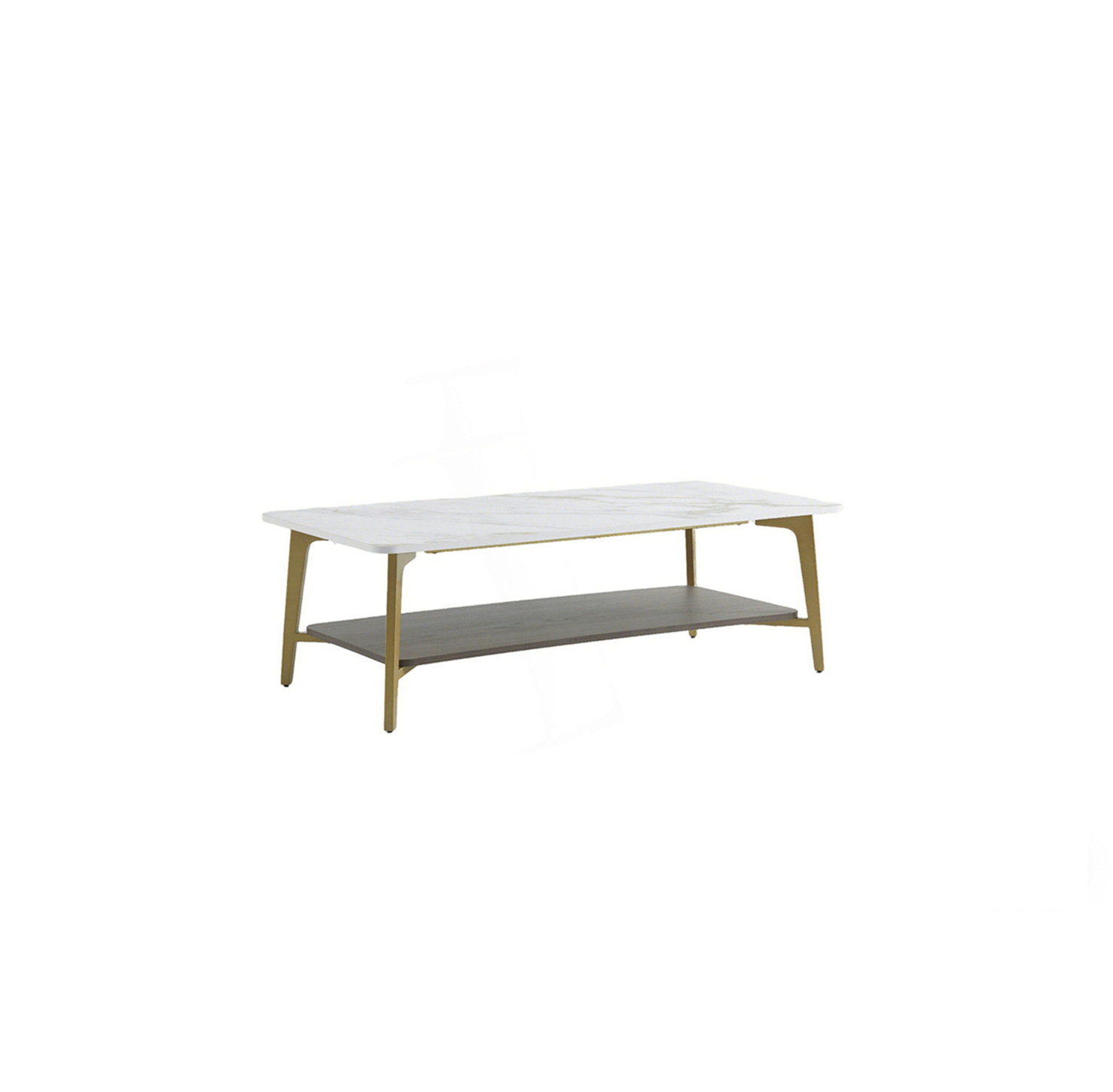 17 Stories Coffee Table With Shelf, Rectangular Center Table, Side ...