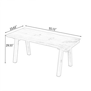 Foundry Select Burlywood Rectangular Solid Wood Dining Table | Wayfair