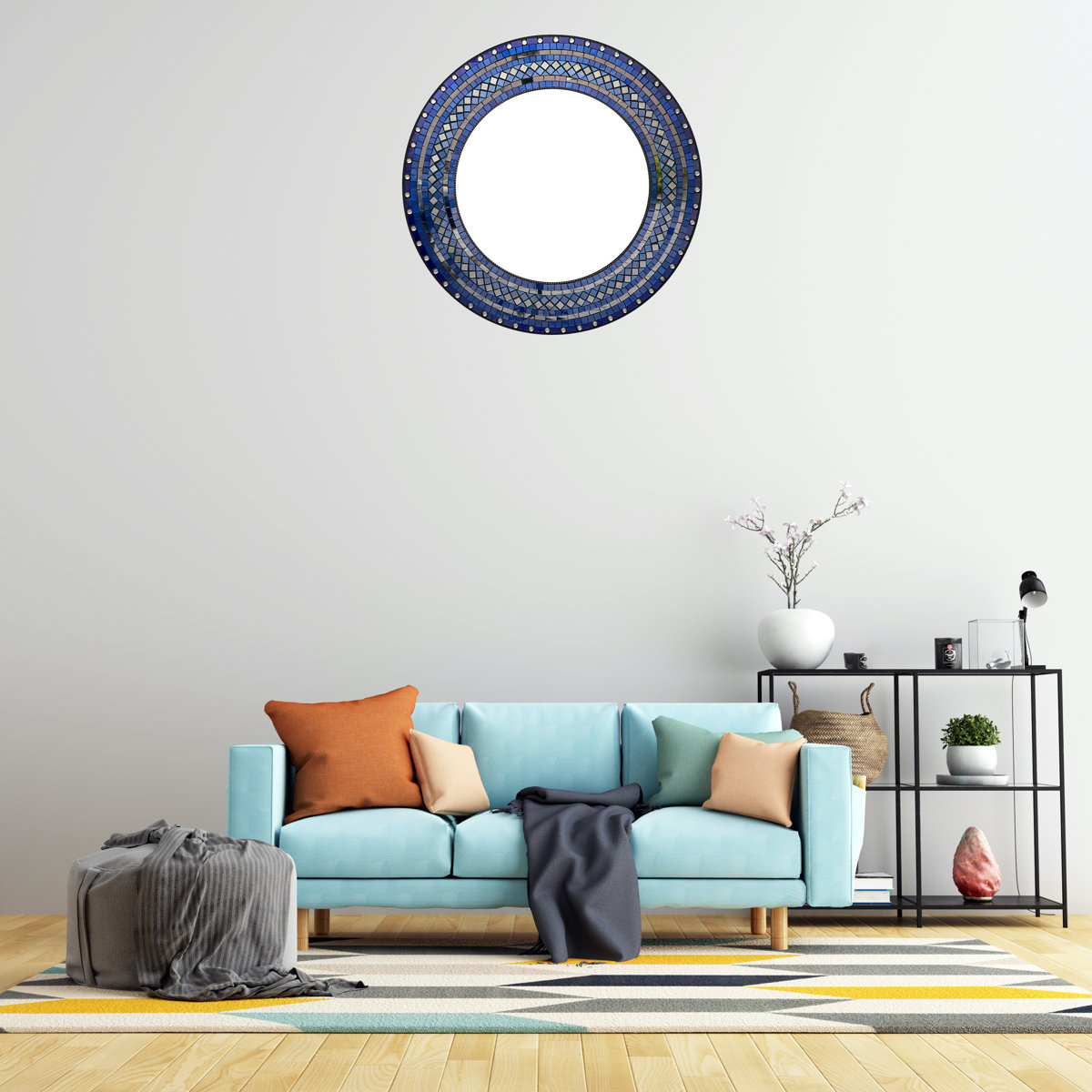 Dakota Fields Zorigs Mosaic Mirror, Wall Art Décor – Handcrafted ...