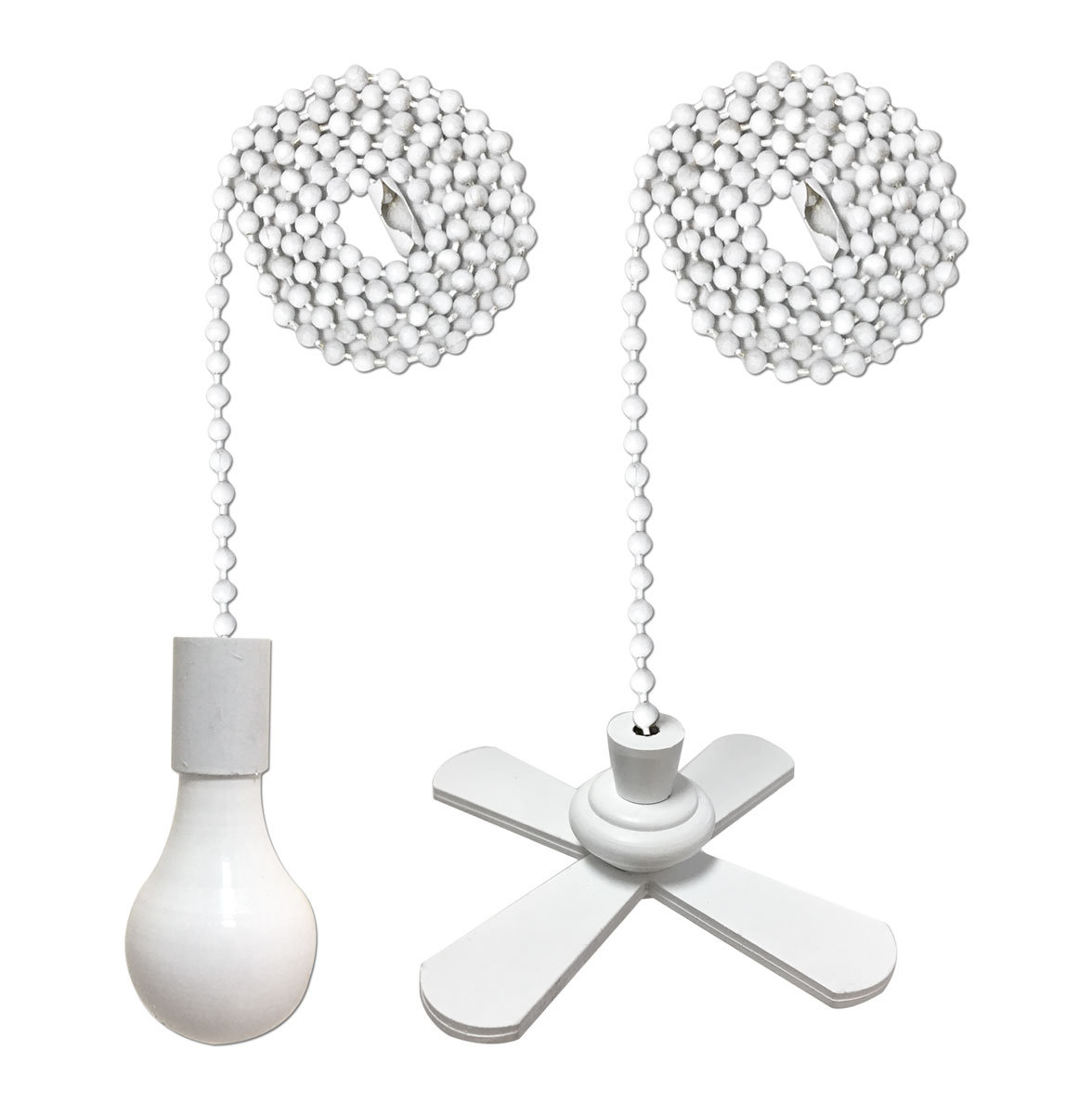 Royal Designs 2 Piece Fan and Light Bulb Shaped Ceiling Fan Pull Chain ...