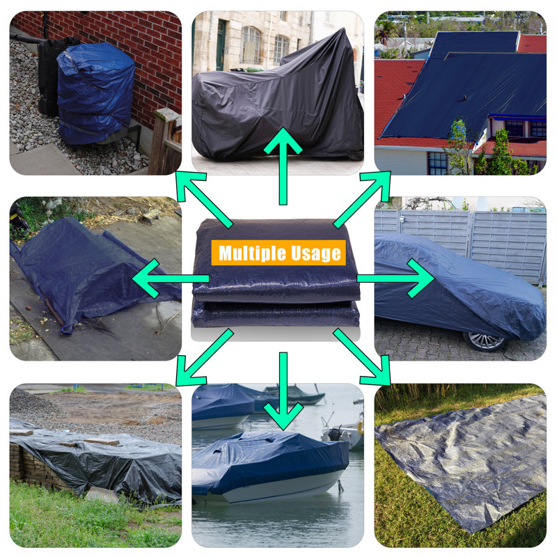 Royal Shade Premium Rectangle Blue Winter Swimming Pool Cover Tarp ...