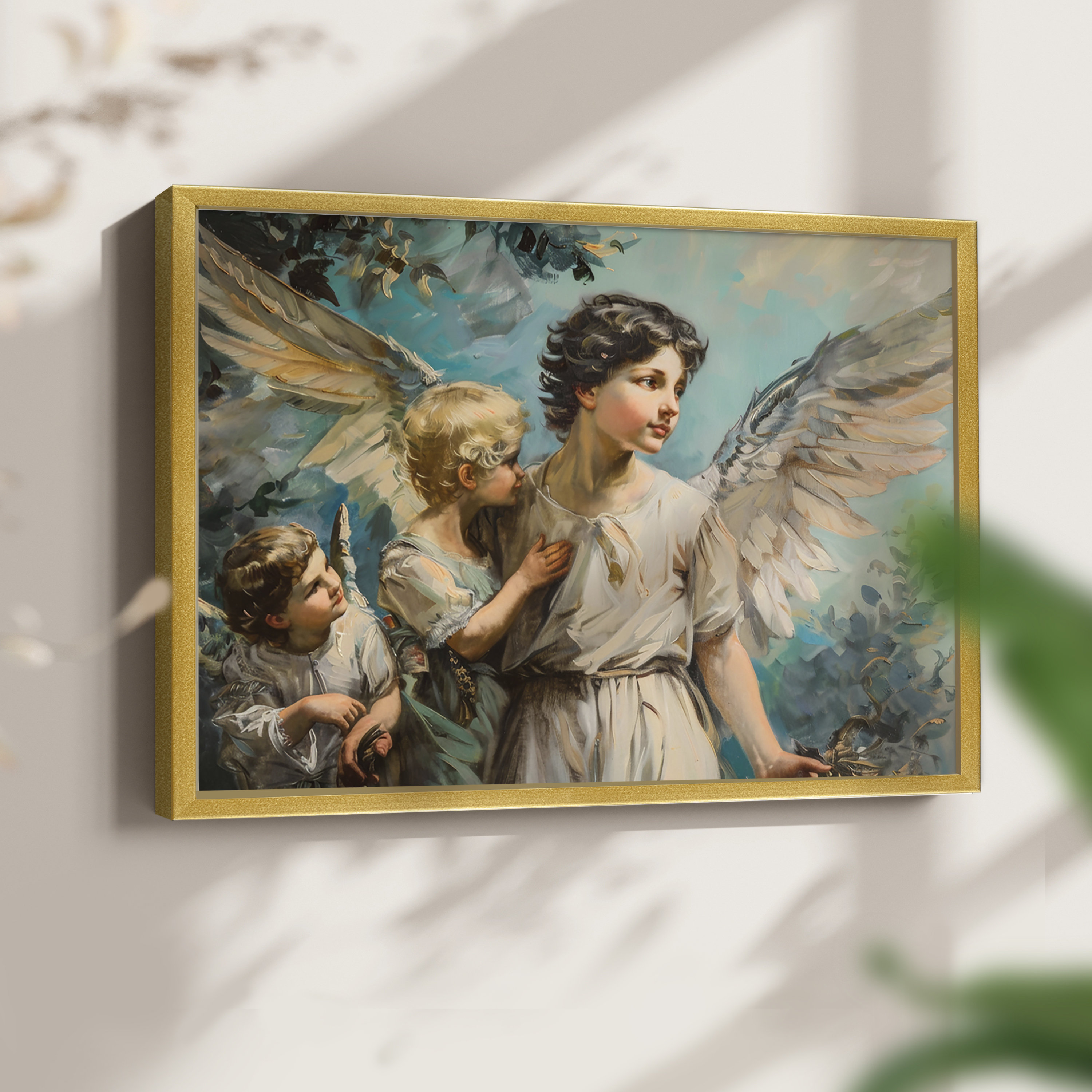 Fleur De Lis Living Angels From Above-CVI -Framed Print - Restickable ...