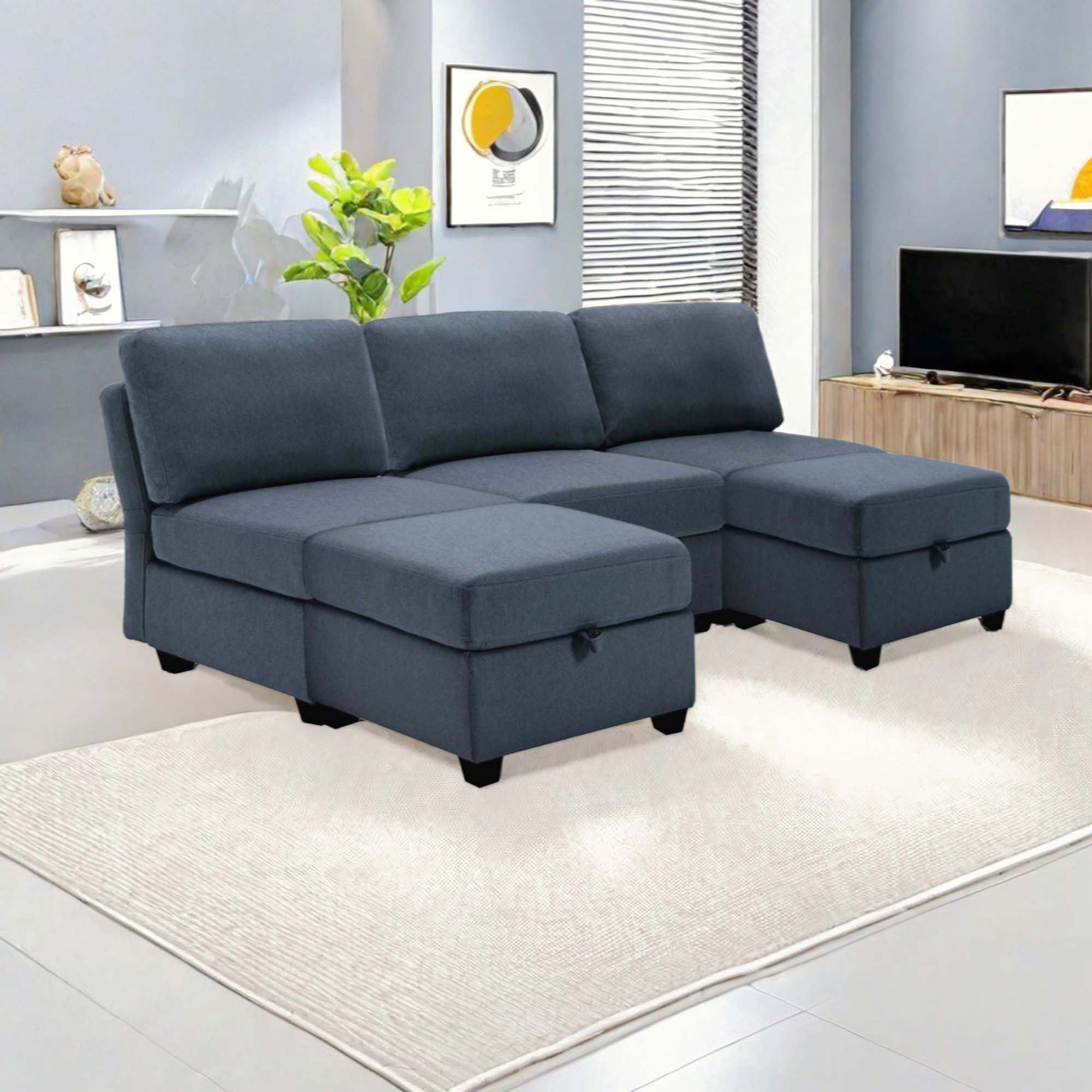 Latitude Run® Convertible Sectional Sofa With Chaise, L Shaped Sofa ...