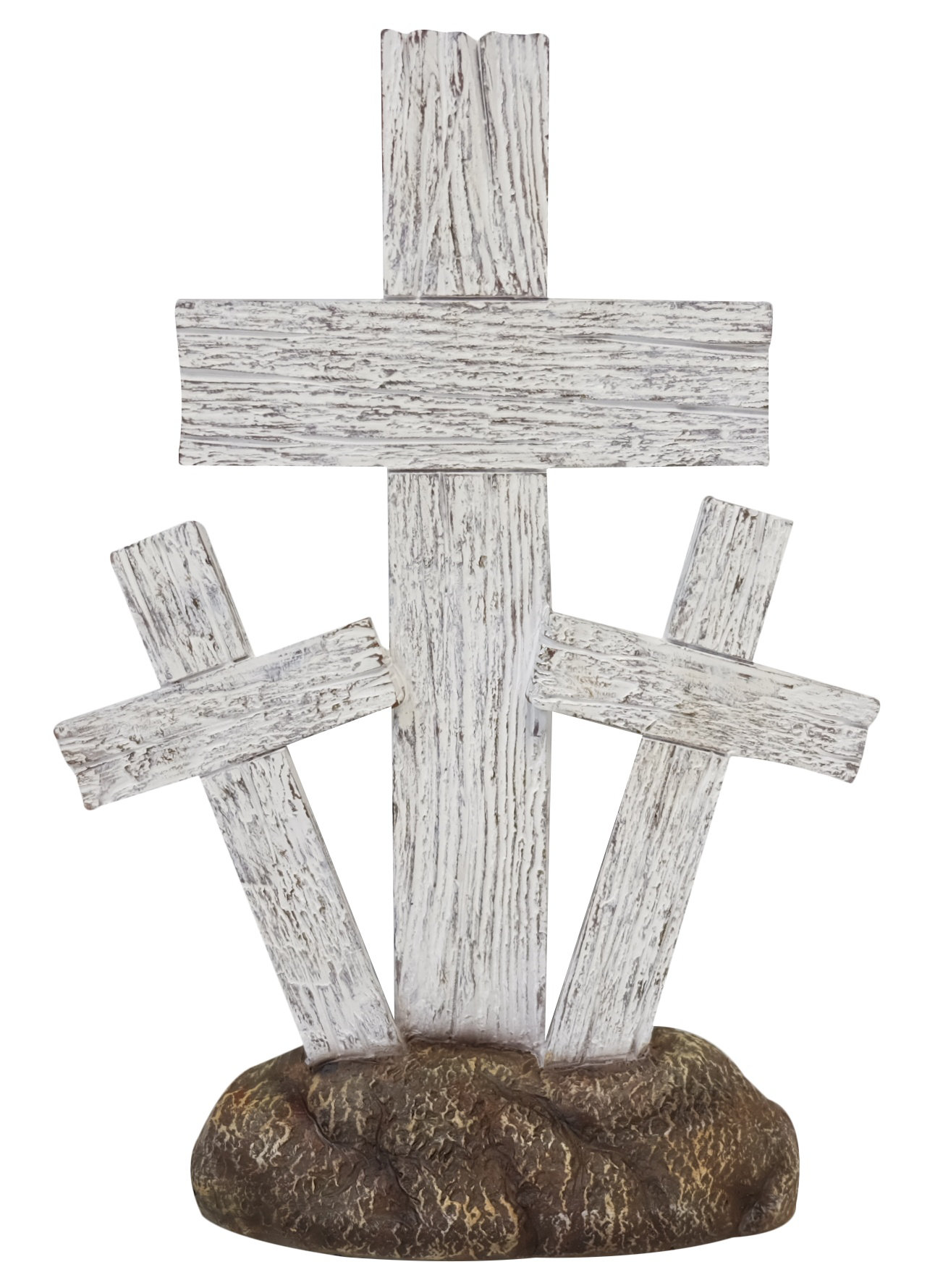 Ophelia & Co. Sandin Triple Faux Wood Slanted Standing Crosses | Wayfair