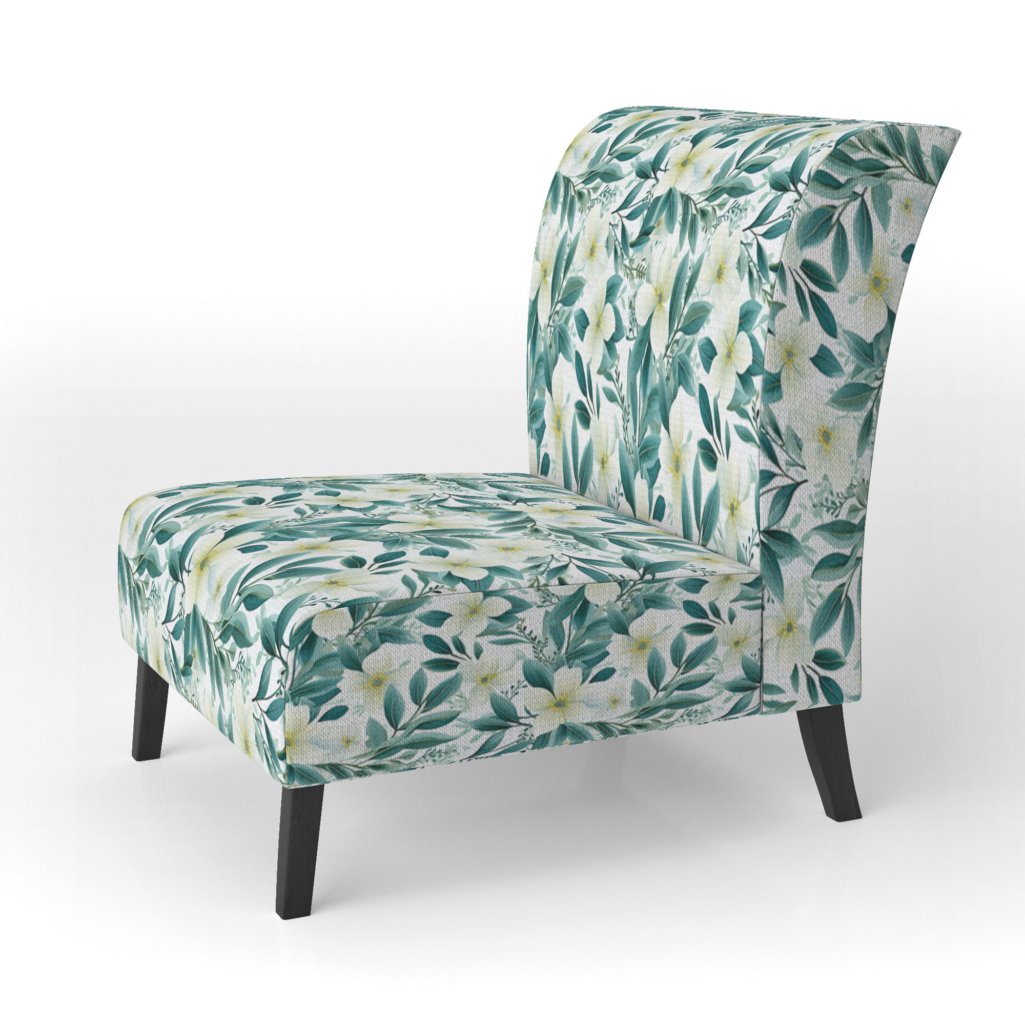 Bungalow Rose Oceanic Foliage Botanical Pattern IV - Upholstered ...