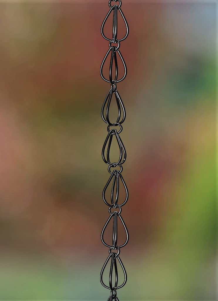 Monarch Rain Chains Aluminum Teardrop Rain Chain Replacement Downspout ...