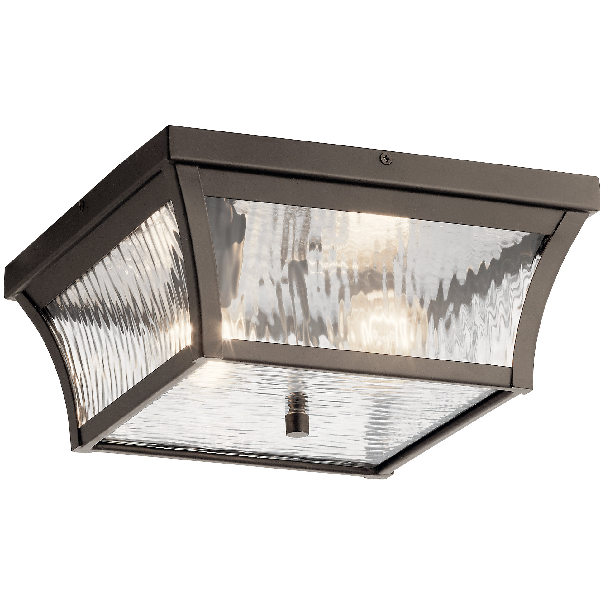 17 Stories Fairplay 11" 2-Light Olde Bronze Indoor/Outdoor Flush Mount ...