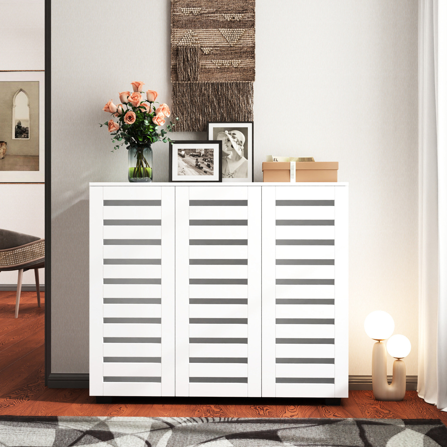 Ebern Designs 4 Shoe Rack With Spacious Interior & Adjustable ...