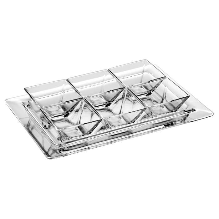 Majestic Crystal Glass Divided Serving Dish | Wayfair