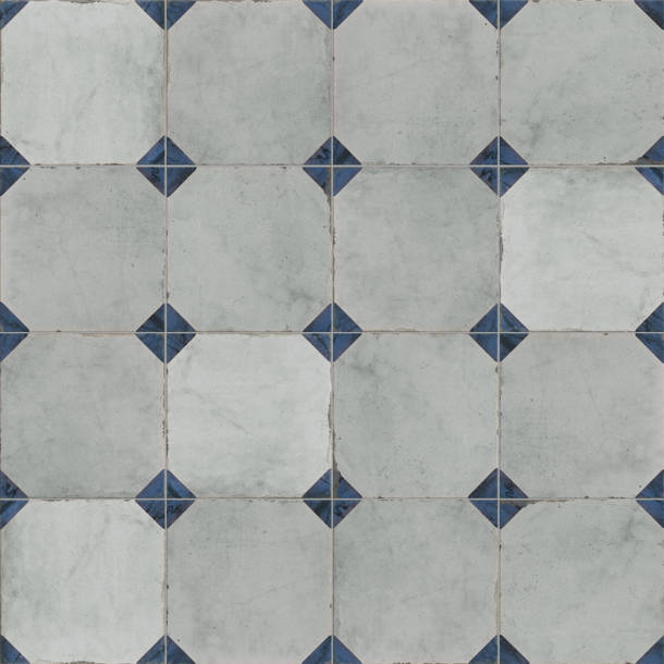 Merola Tile Renaissance Deco 8" x 8" Porcelain Patterned Wall & Floor ...