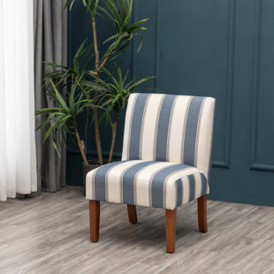Blue Striped Accent Chairs You'll Love | Wayfair