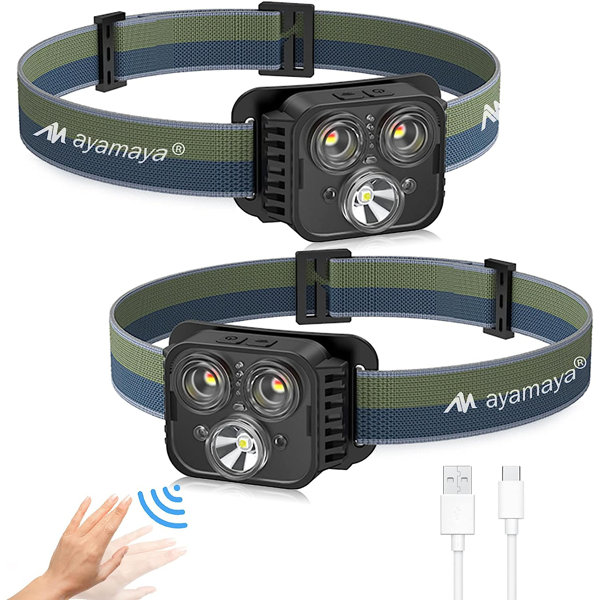 Ayamaya Battery Powered Integrated LED Headlamp with 3 Lights | Wayfair