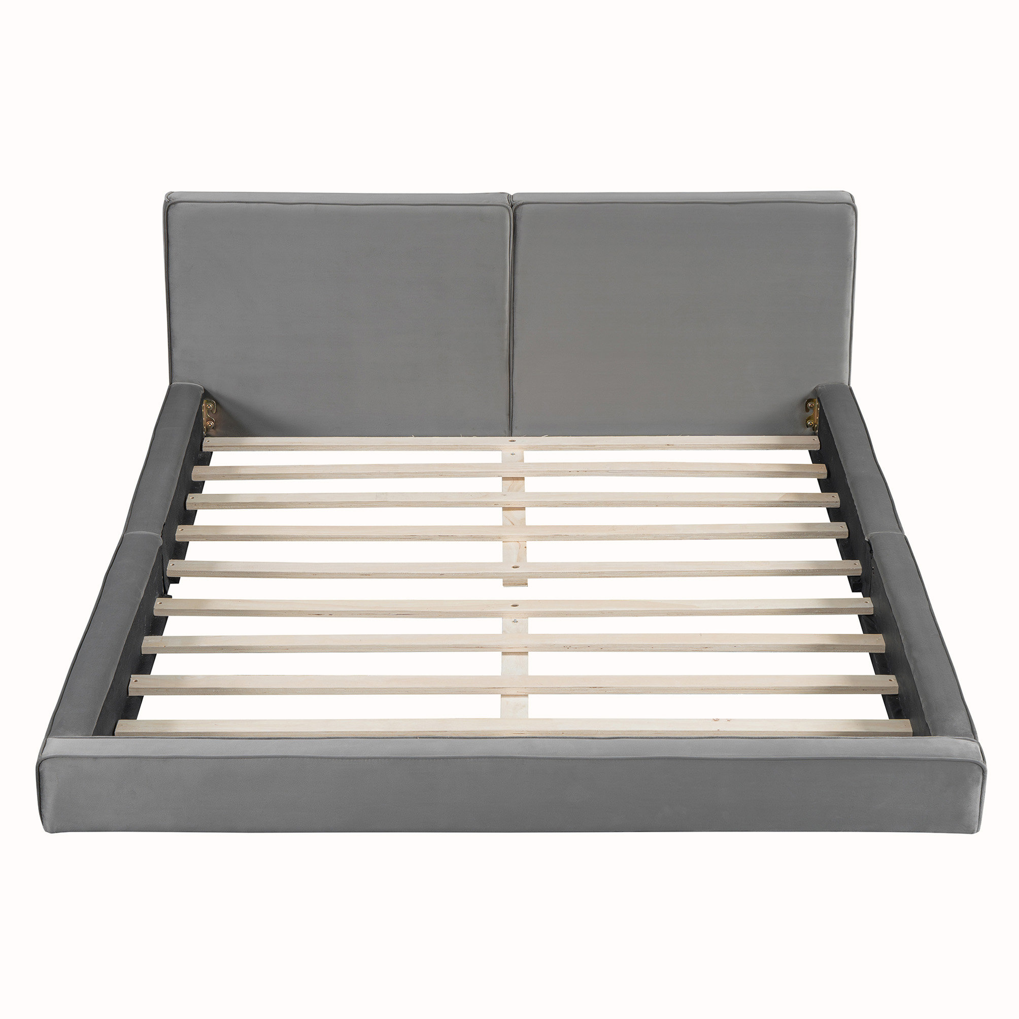 Latitude Run® Grounded Bed with Solid Frame | Wayfair