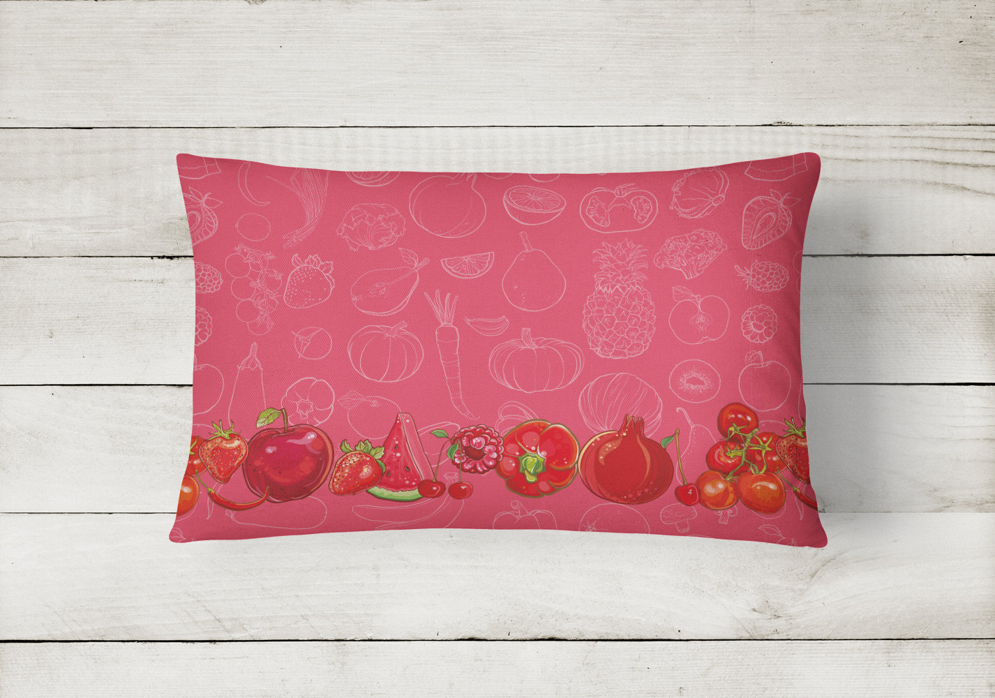 Caroline's Treasures Fruits and Vegetables Lumbar Pillow | Wayfair