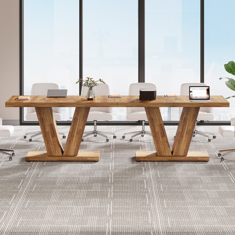 HONGYAN Rectangular Small Conference Table, Modular Seminar Table | Wayfair