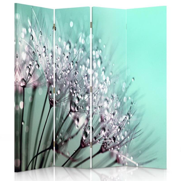Latitude Run Viens 145cm W x 150cm H 4 - Panel Folding Room Divider ...