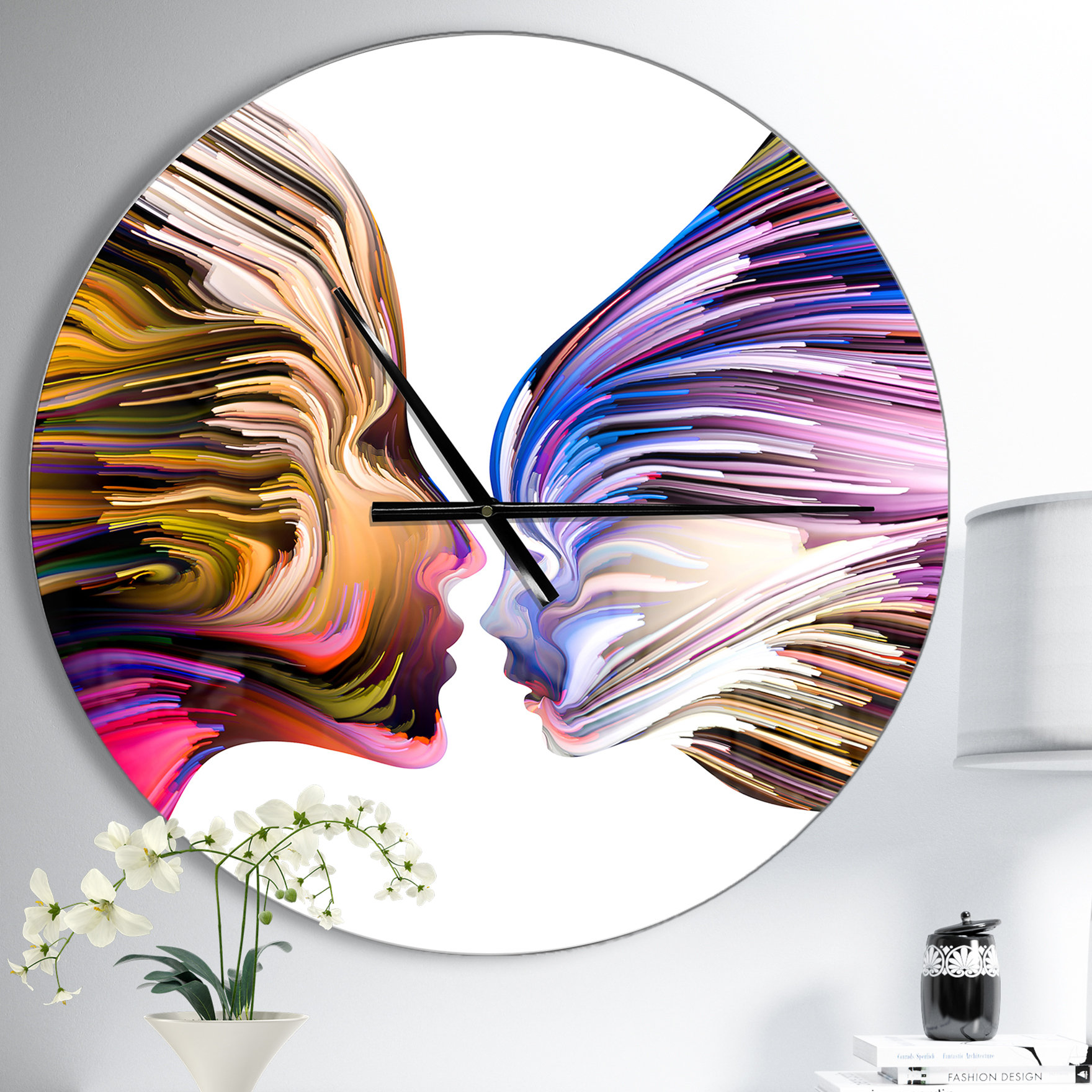 East Urban Home Metaphorical Mind Painting - Modern wall clock ...