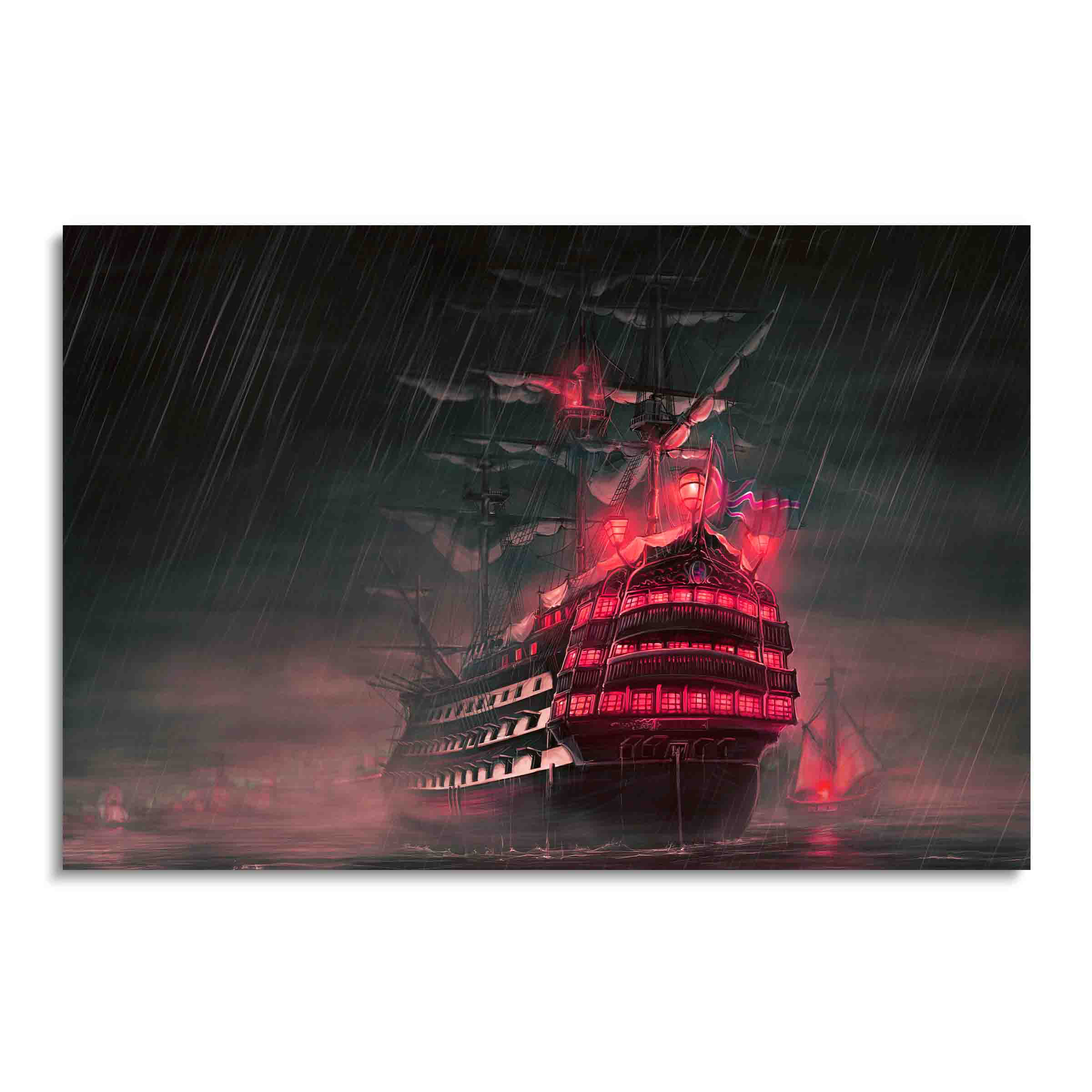 Breakwater Bay Into the Darkness, Glowing Pirate Ship, Neon Acrylic ...