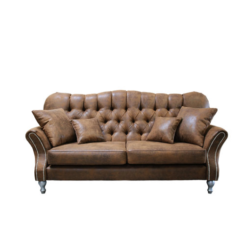 Williston Forge Shepha Vegan Leather Sofa | Wayfair.co.uk