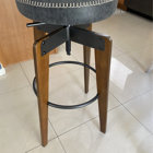 Steelside™ Hull Solid Wood Adjustable Height Stool & Reviews | Wayfair