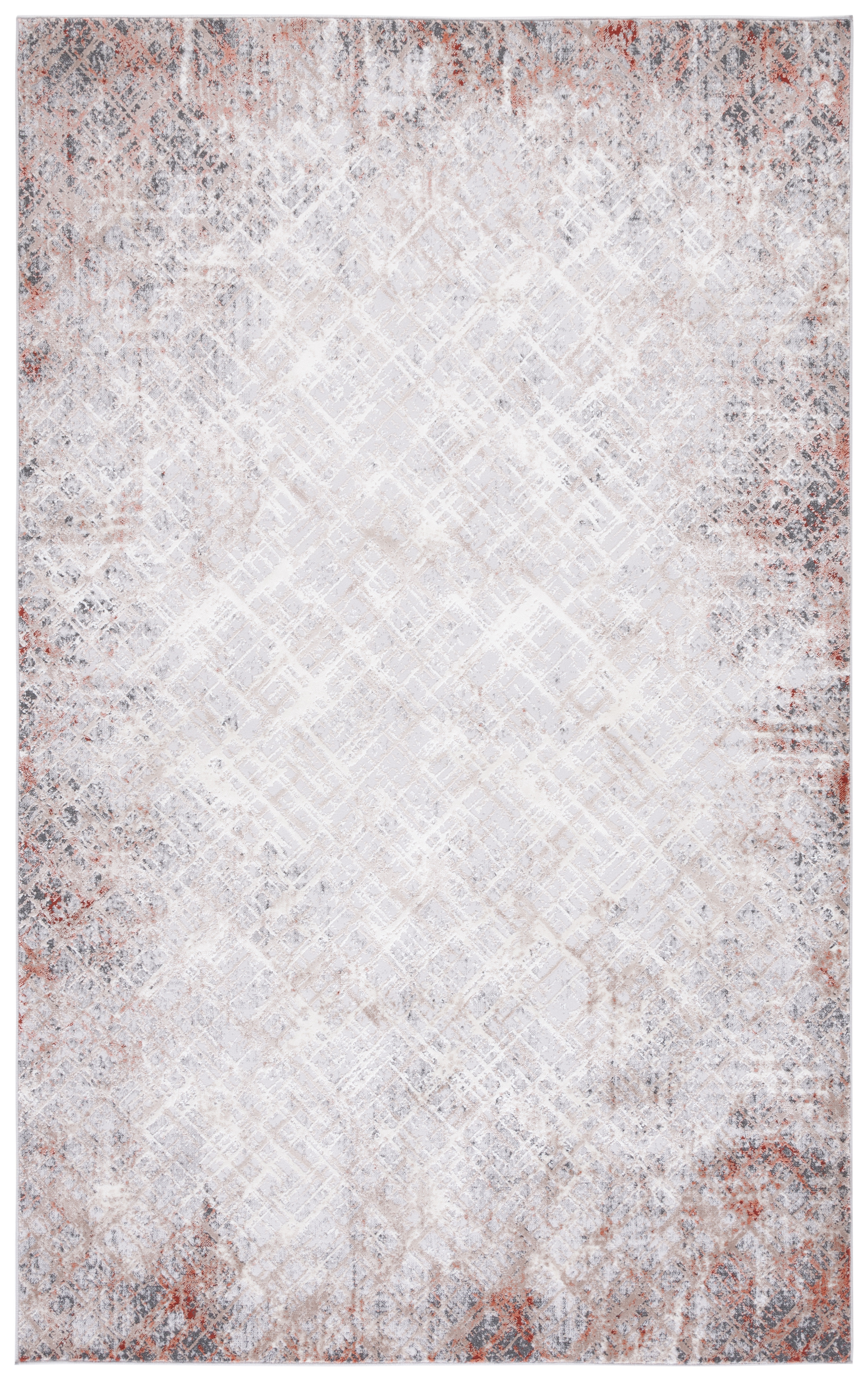 Foundry Select Vogue 158 Area Rug In Rust / Grey - Wayfair Canada