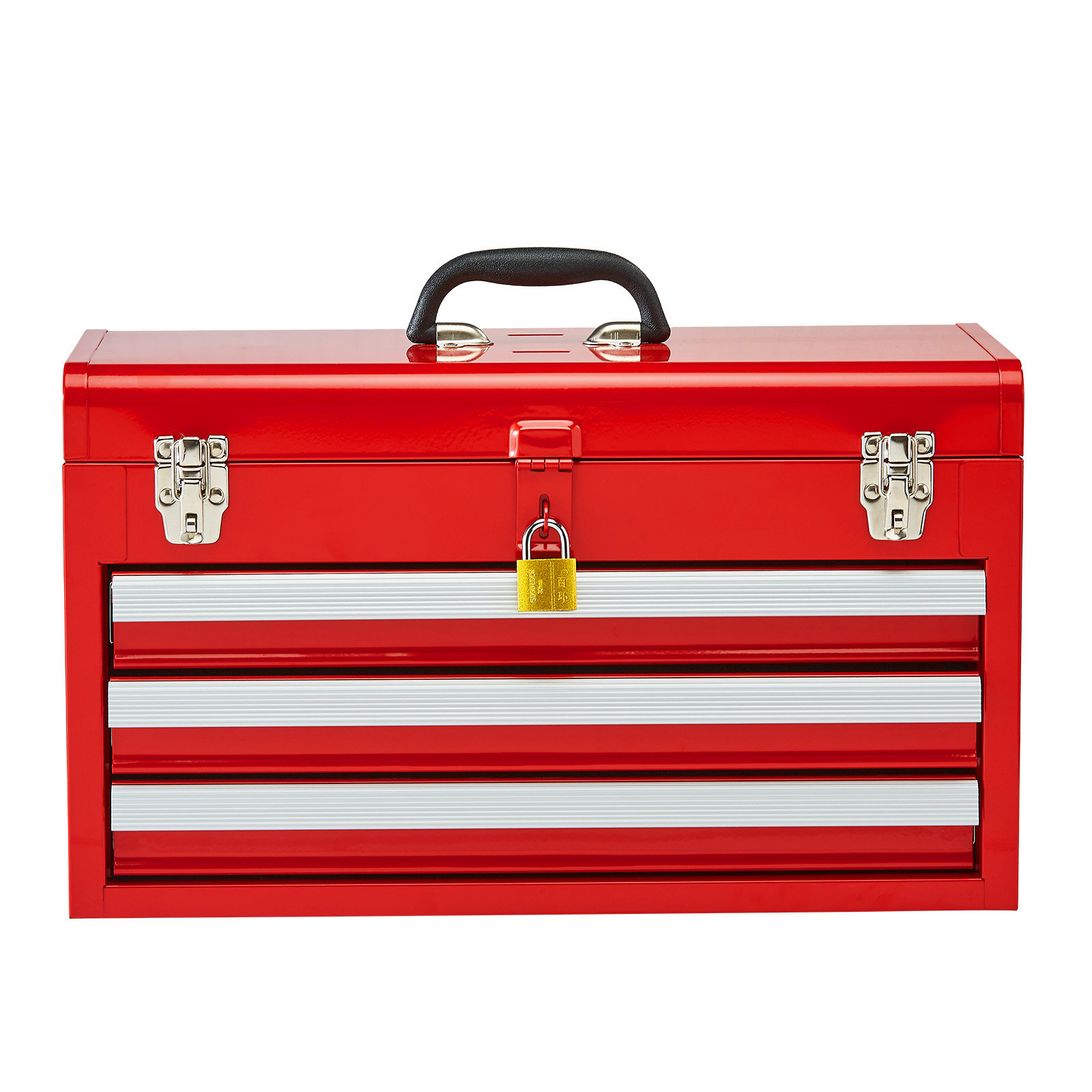 Stellweilan Tessberg Tool Box 20.5-inch Portable Metal Tool Box with 3 ...