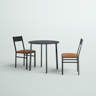 Zipcode Design™ 3 Piece Round Dining Table Set With Cushioned Chairs ...