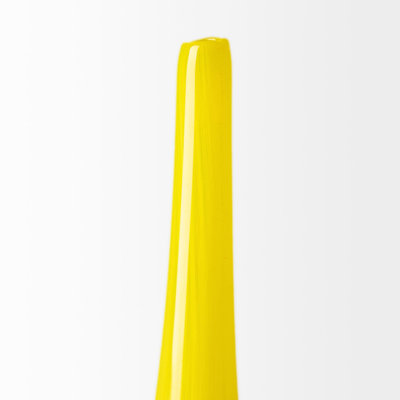 World Menagerie Roddy Yellow/Gray Glass Table Vase & Reviews | Wayfair