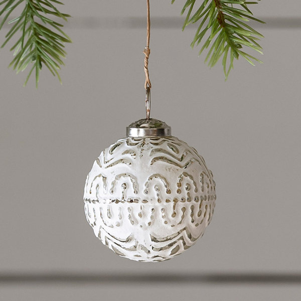 Park Hill Nordic Noel Glass No Subject Ball Ornament | Wayfair