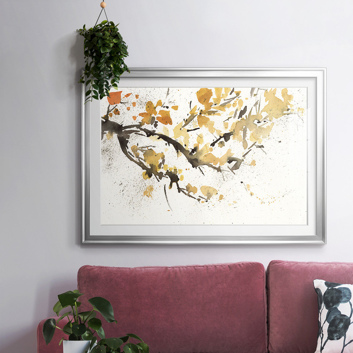 Winston Porter Watercolor Tree Branch I Framed On Paper Print | Wayfair
