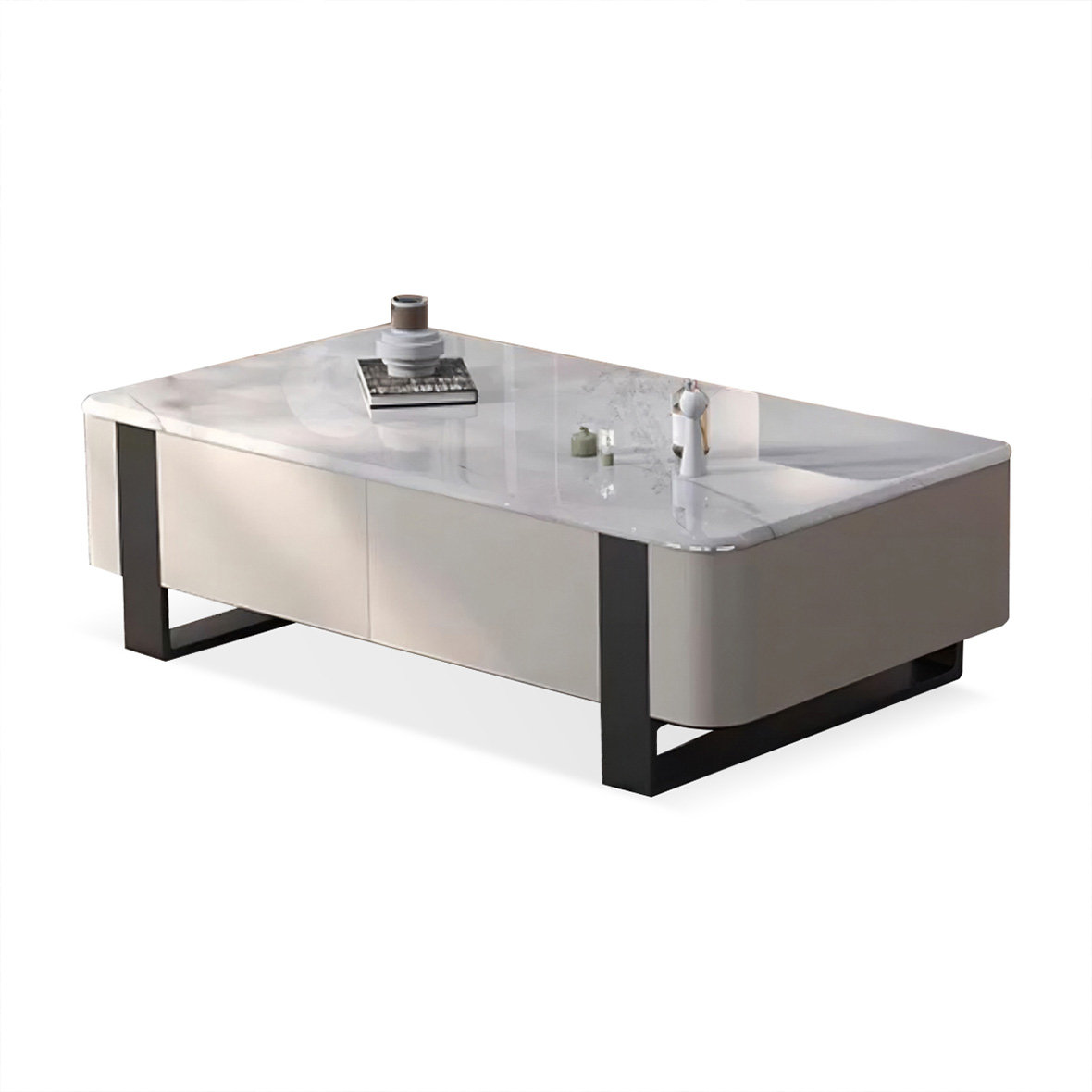 Orren Ellis Crystal stone Rectangular Coffee Table | Wayfair