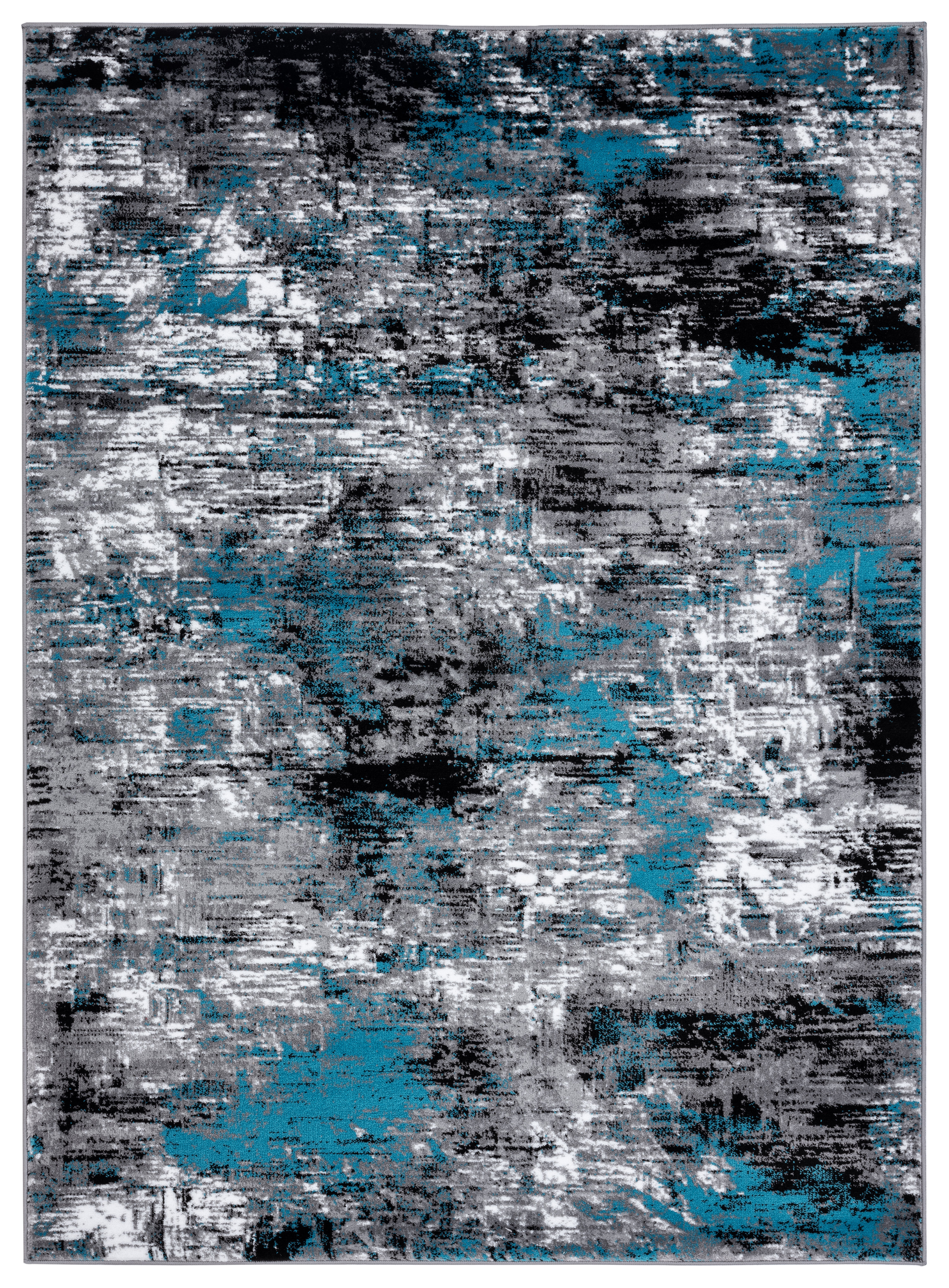 17 Stories Hellie Abstract Blue/Gray/Black Area Rug & Reviews | Wayfair
