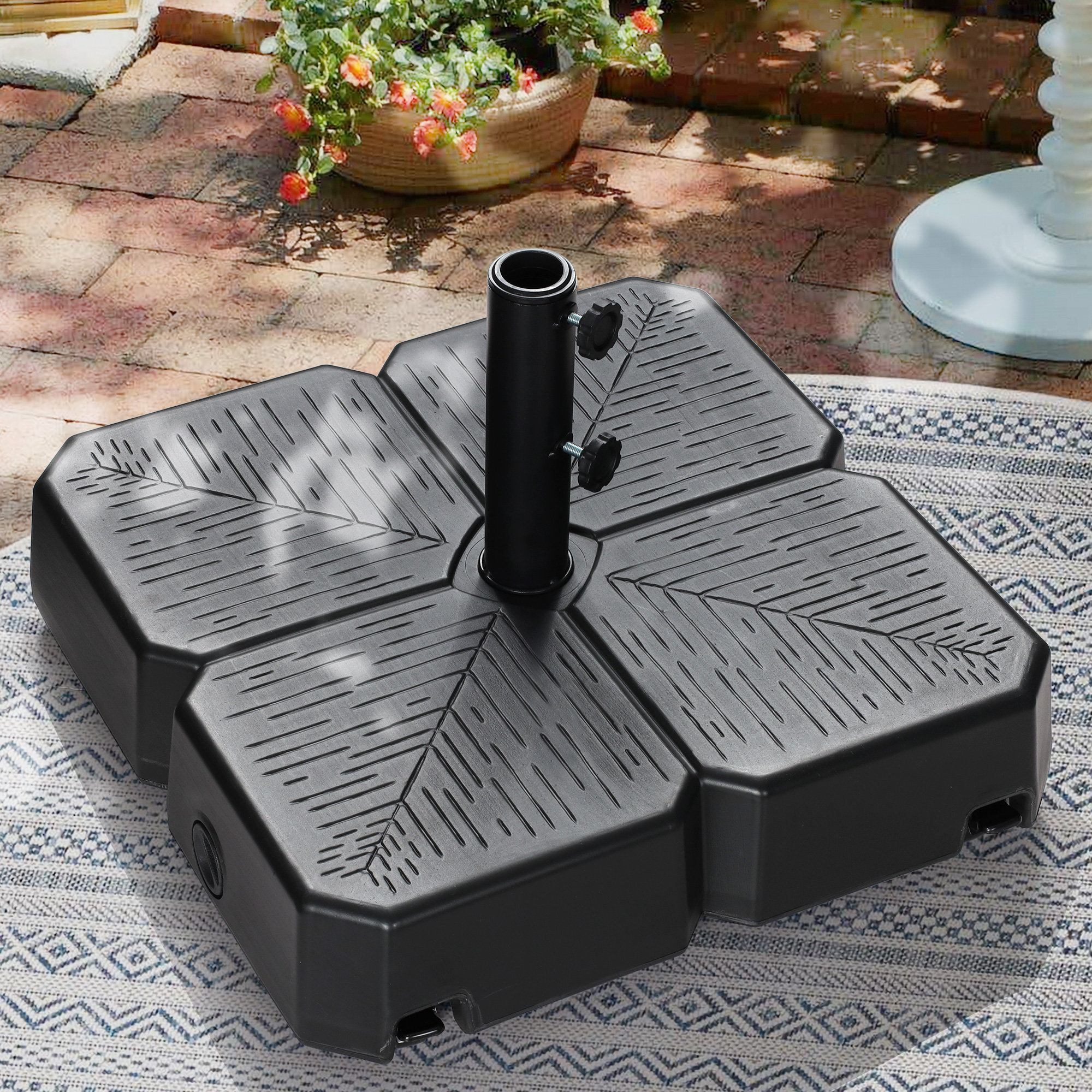 Freeport Park® Kennemer Heavy-Duty Patio Umbrella Base With Wind ...