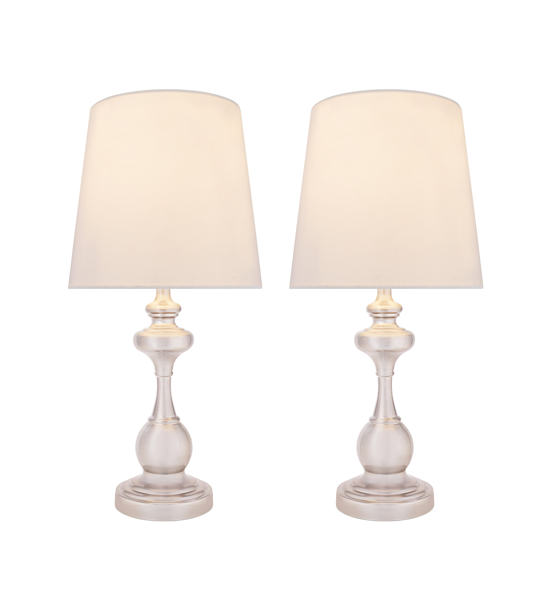 Alcott Hill 18.75'' SATIN NICKEL Table Lamp Set - Wayfair Canada