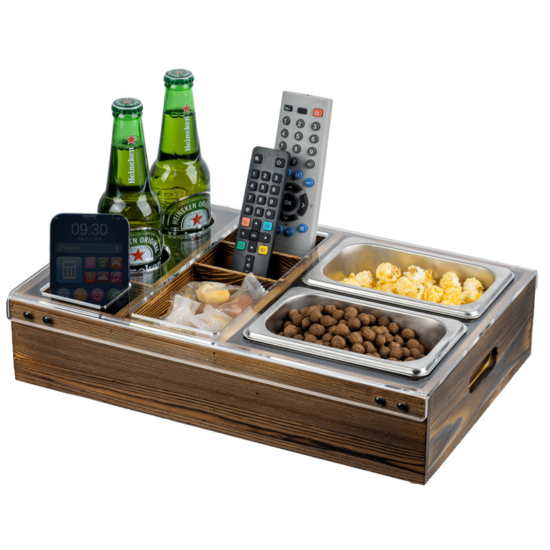 Millwood Pines Wood Serving Tray Food Platter Caddy | Wayfair