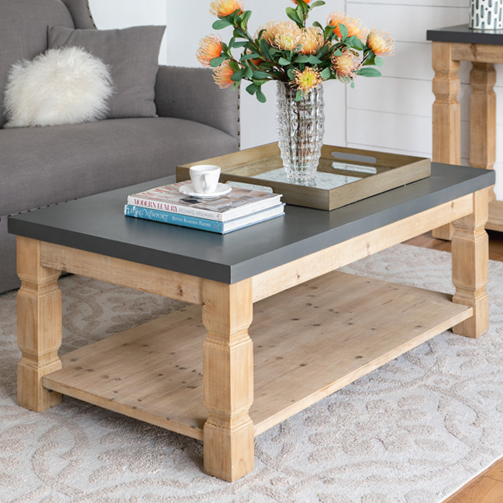 August Grove Coffee Table with beautifully detailed wooden frame ...
