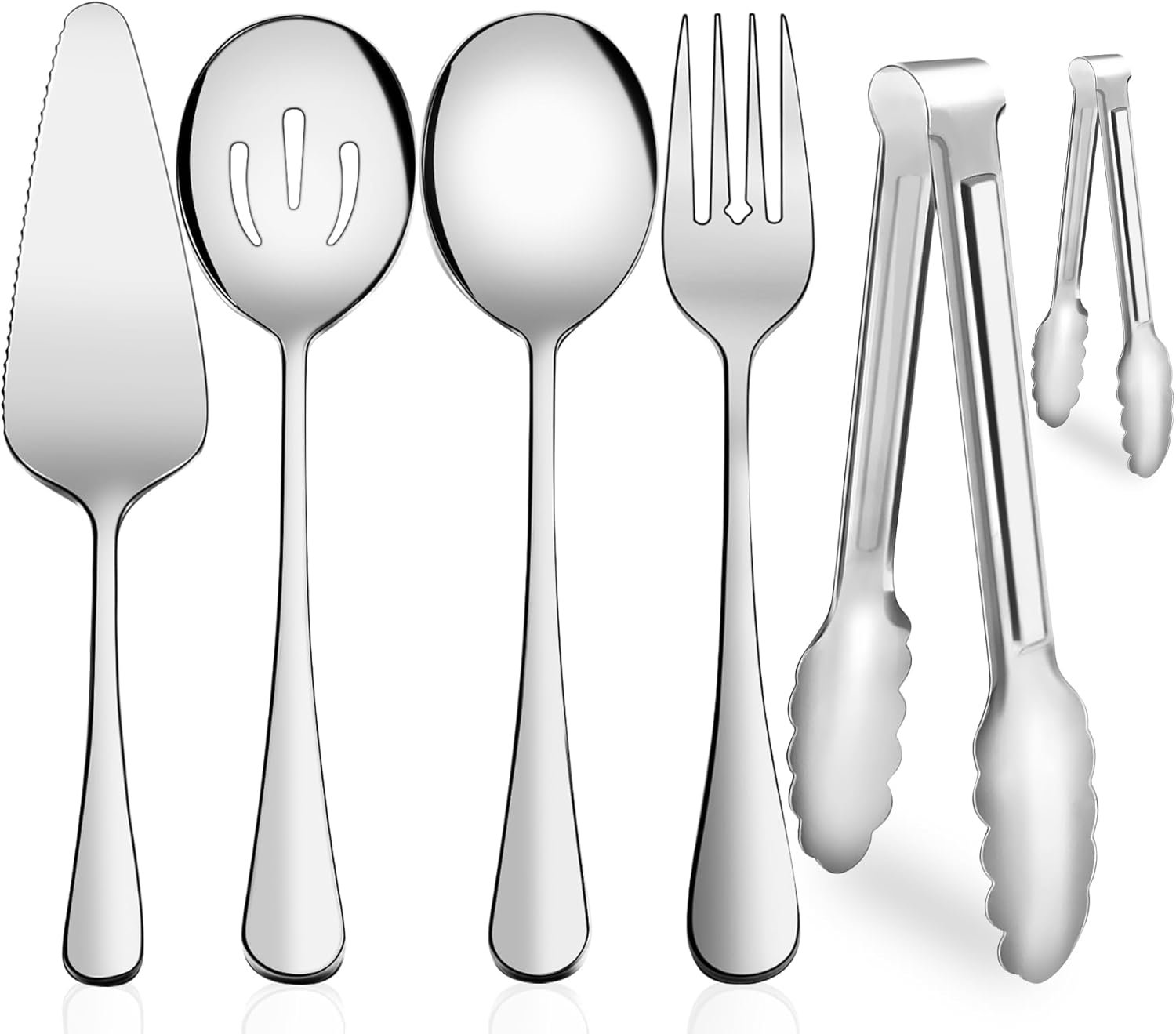 Latitude Run® 6-Piece Stainless Steel Serving Utensil Set With Serving ...
