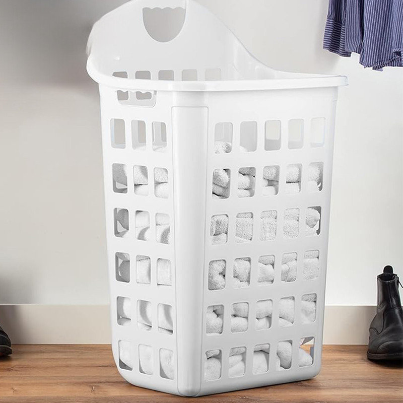 Rebrilliant Rolling Hamper with Built-In Handle, Two Bushel Capacity ...