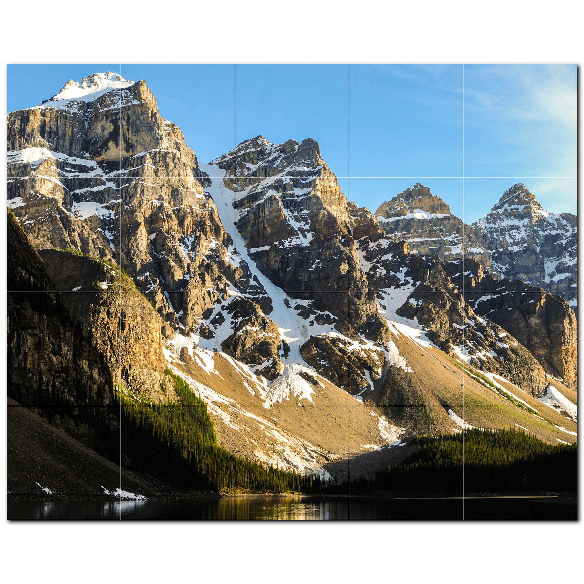 Picture-Tiles.com 32" x 48" Ceramic Mountains Photo Decorative Mural ...