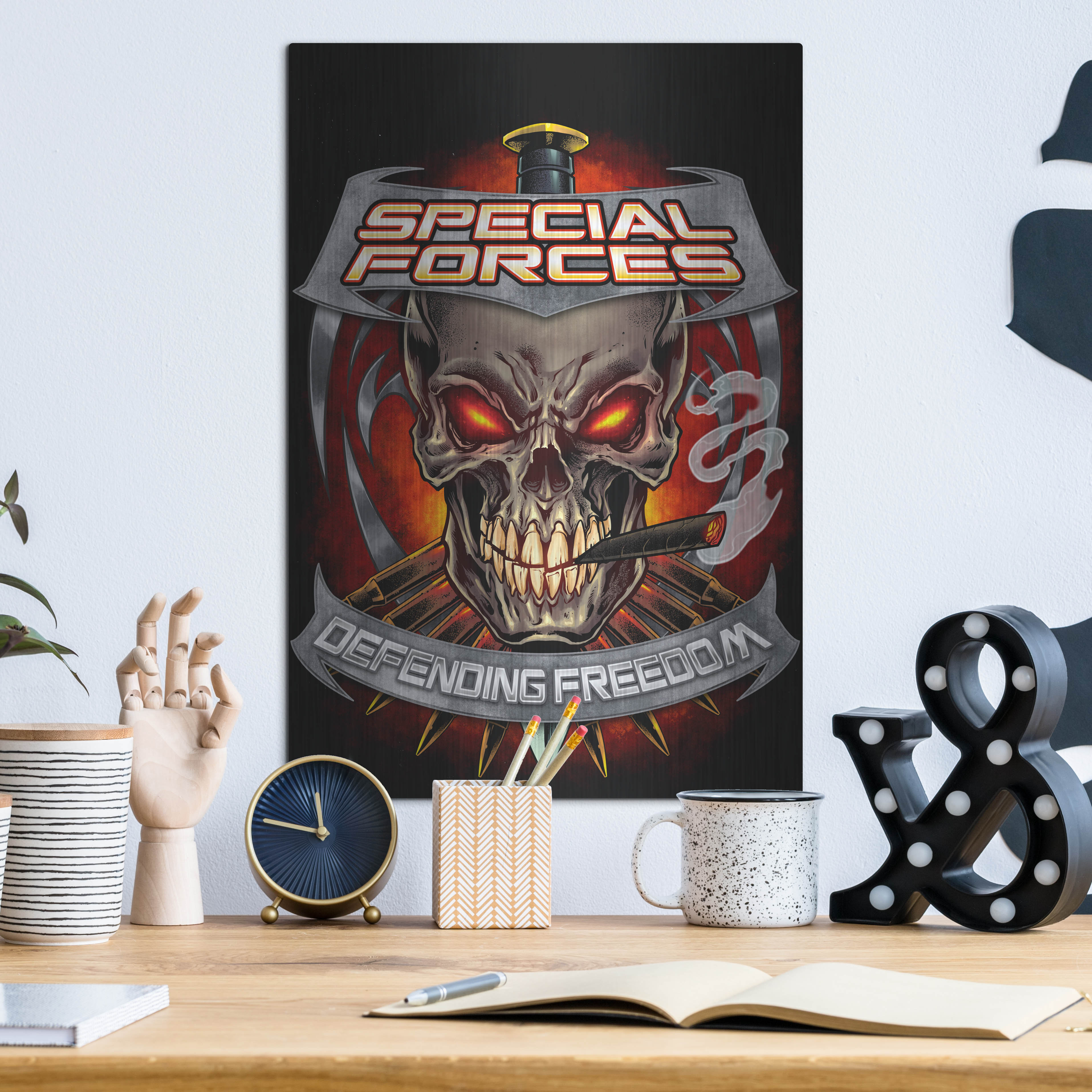 Trinx " Skull And Bullets Crest " by Flyland Designs | Wayfair